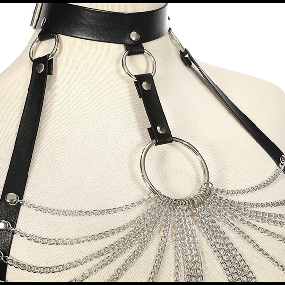 Unlisted | Accessories | Layered Chain Chest Harness Belt | Poshmark